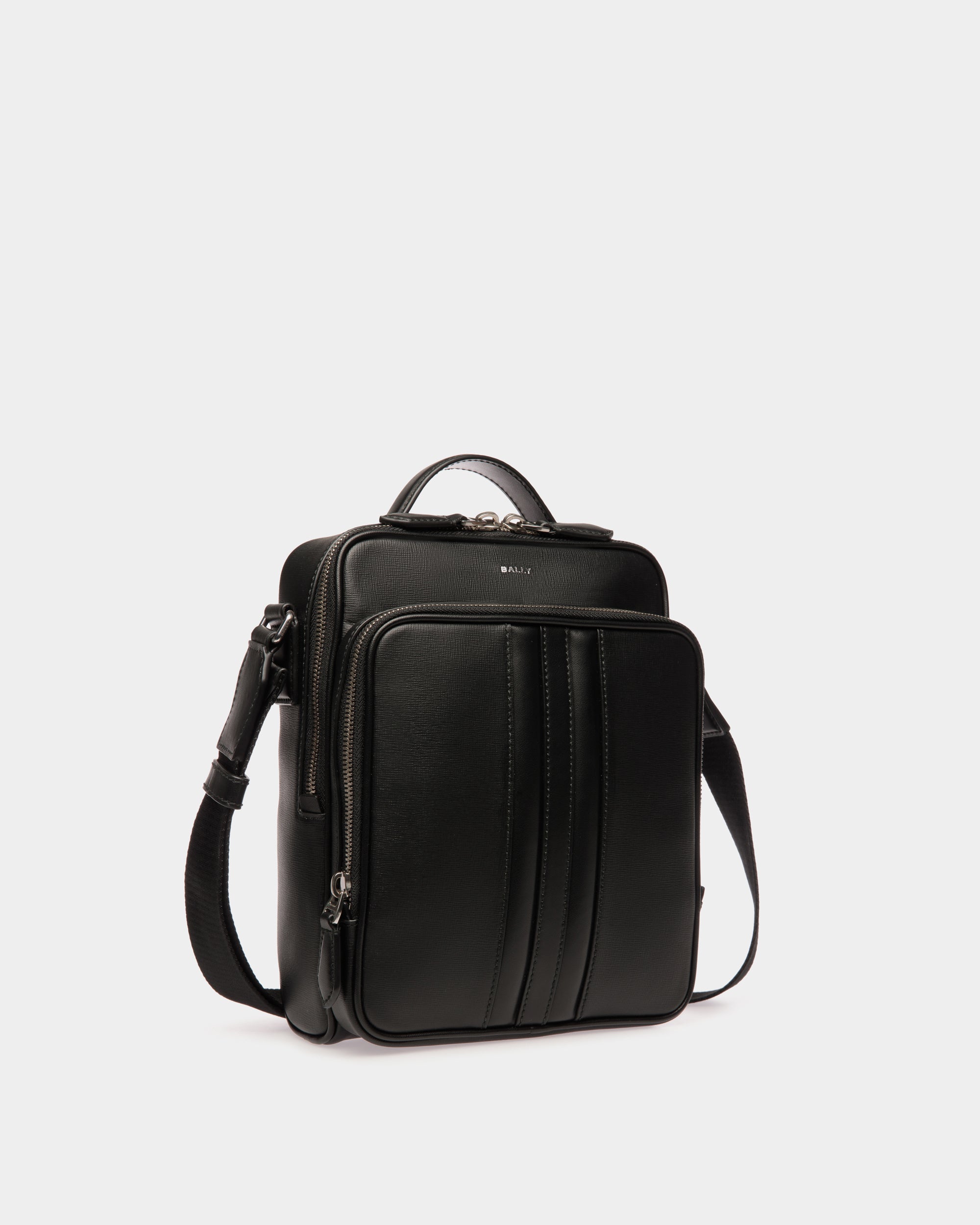 Bally Men's Mythos Crossbody Bag In Recycled Leather in Black – Bally ...