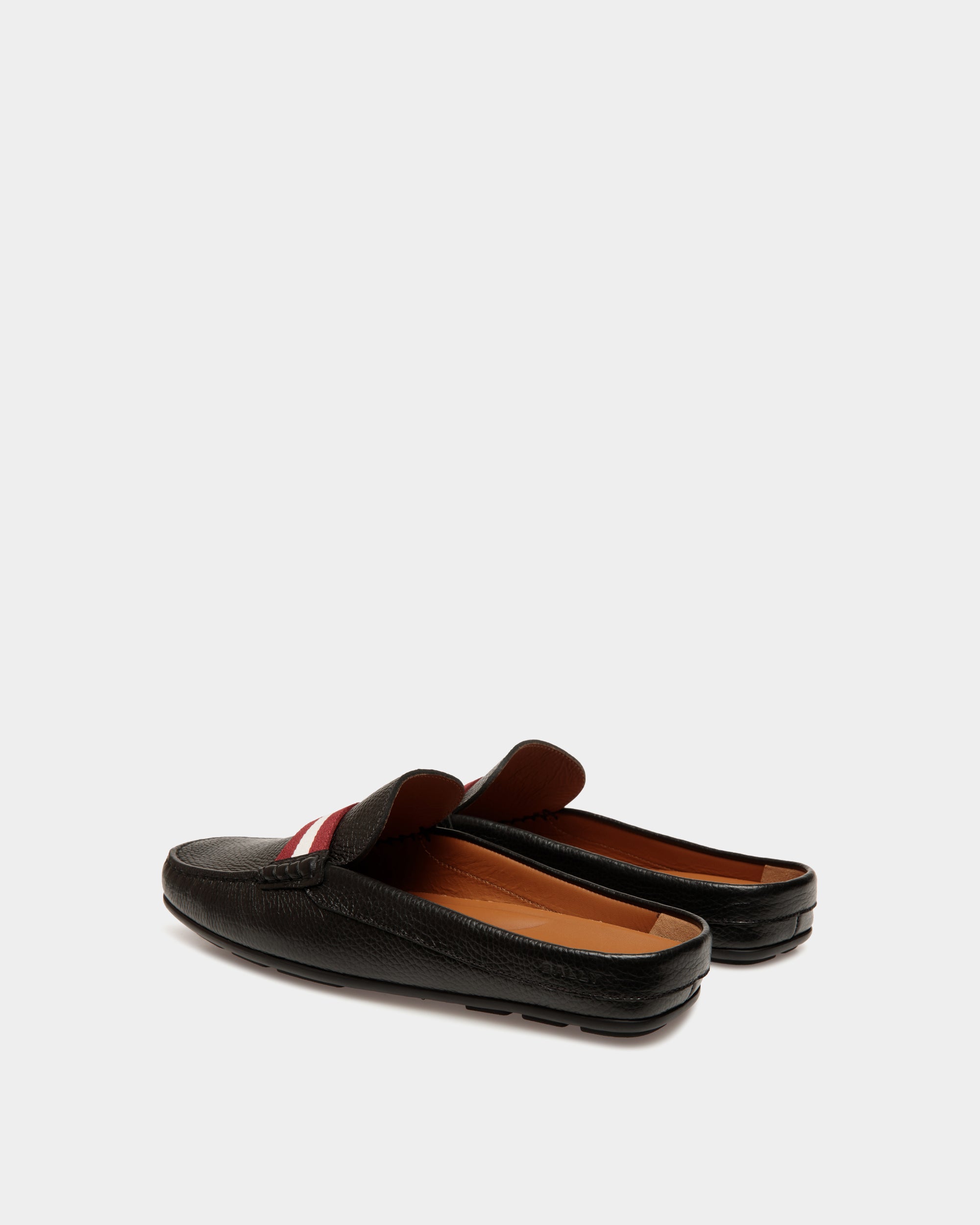 Bally Men's Clay Driver in Grained Leather in Black – Bally Outlet
