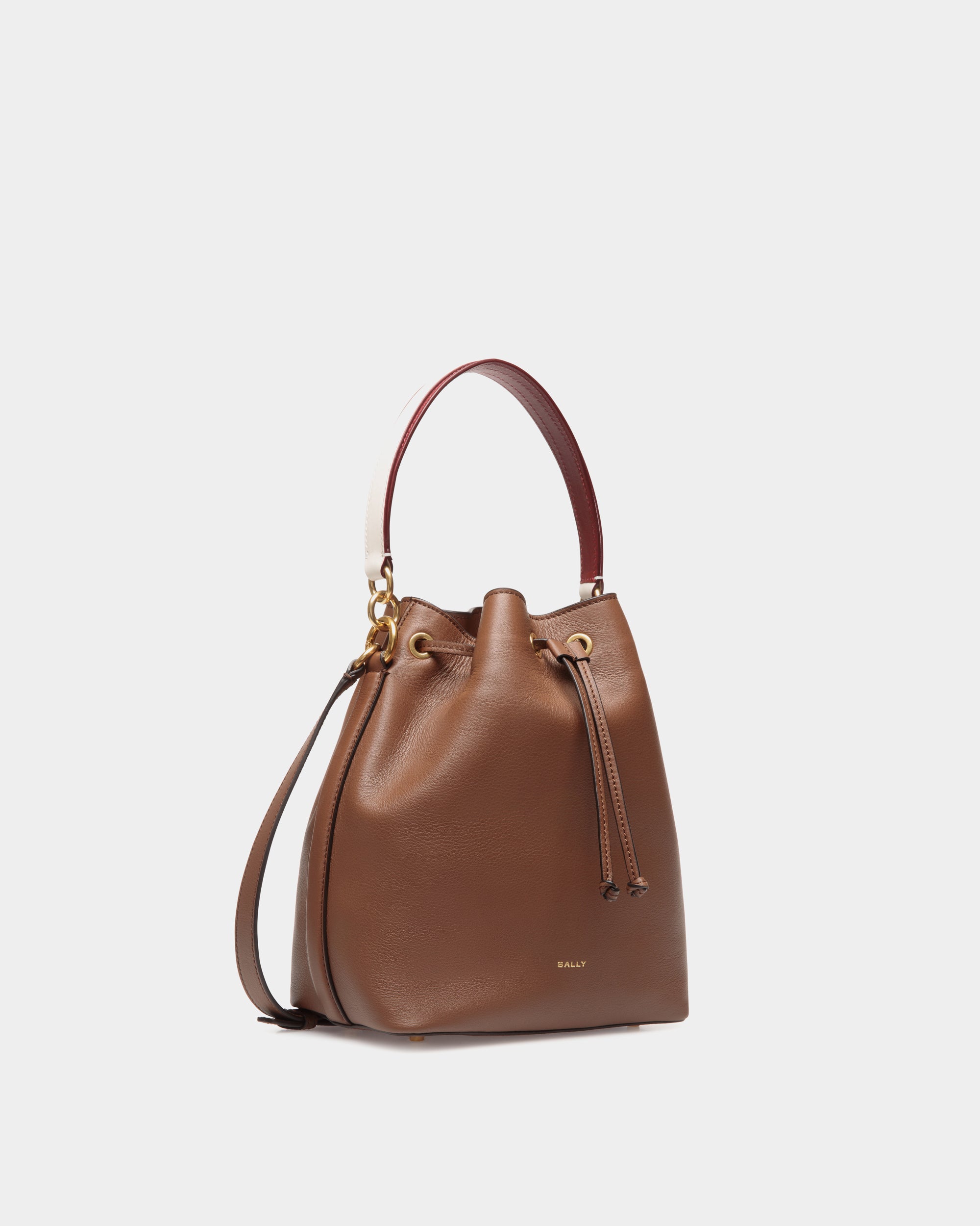 Bally Women's Code Bucket Bag in Leather in Brown – Bally Outlet